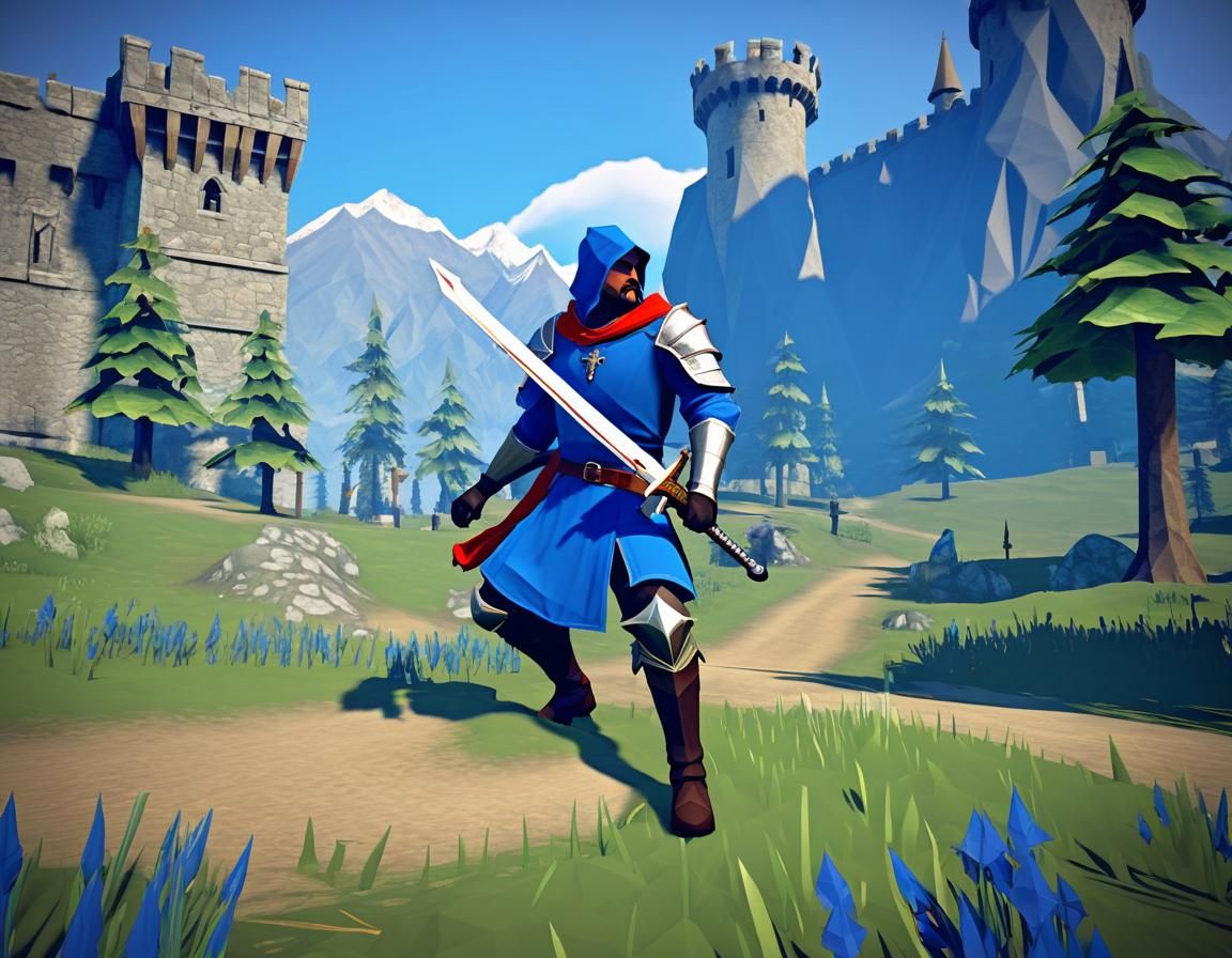 The Knight In Blue - AI Generated Artwork - NightCafe Creator