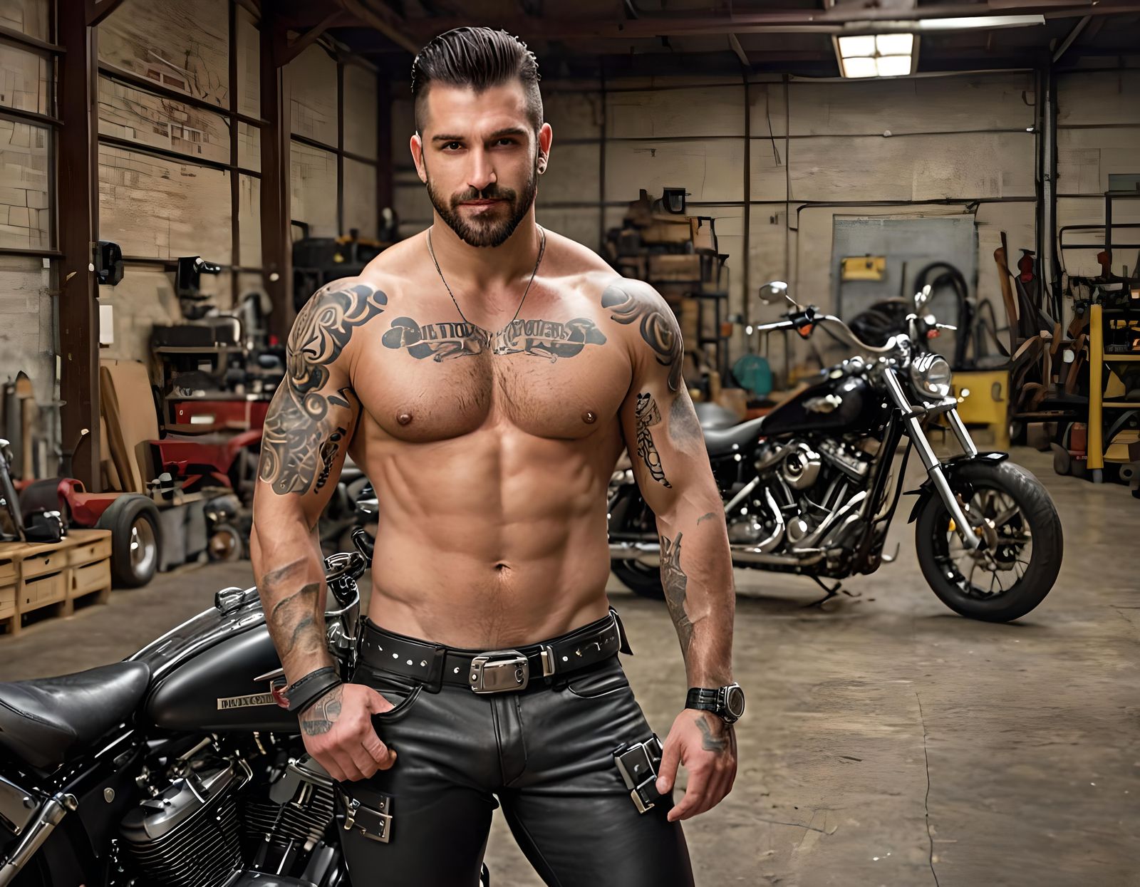 Biker guy - AI Generated Artwork - NightCafe Creator