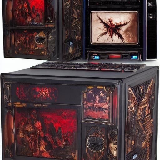 Another beautiful vampire gaming PC set Gaming PC set by Mikhail Vrubel ...