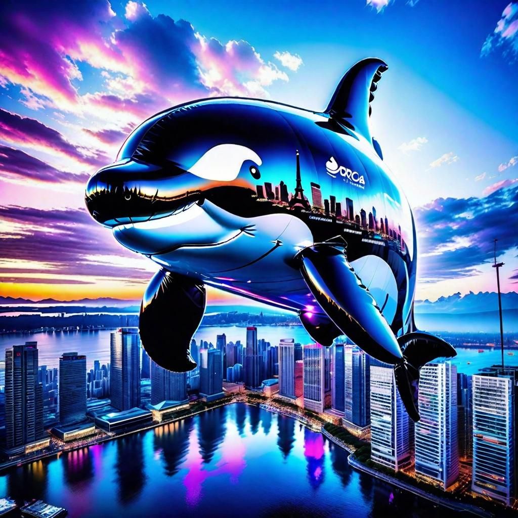 Orca blimp - AI Generated Artwork - NightCafe Creator