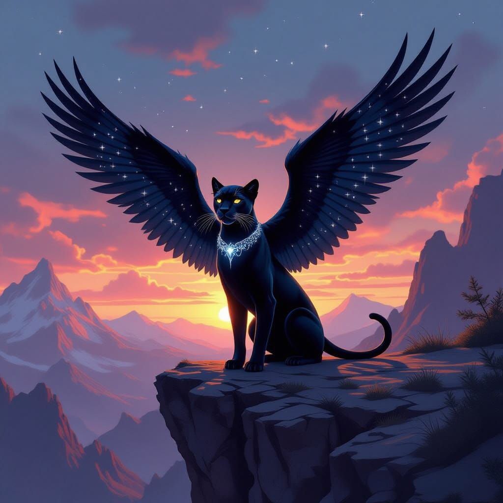 Celestial Shadow: The Winged Panther