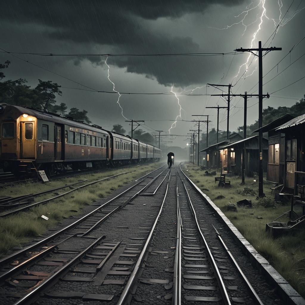 Spectral Station: At a remote railway station, spectral figures haunt ...