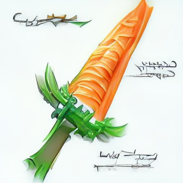 carrot sword concept art - AI Generated Artwork - NightCafe Creator