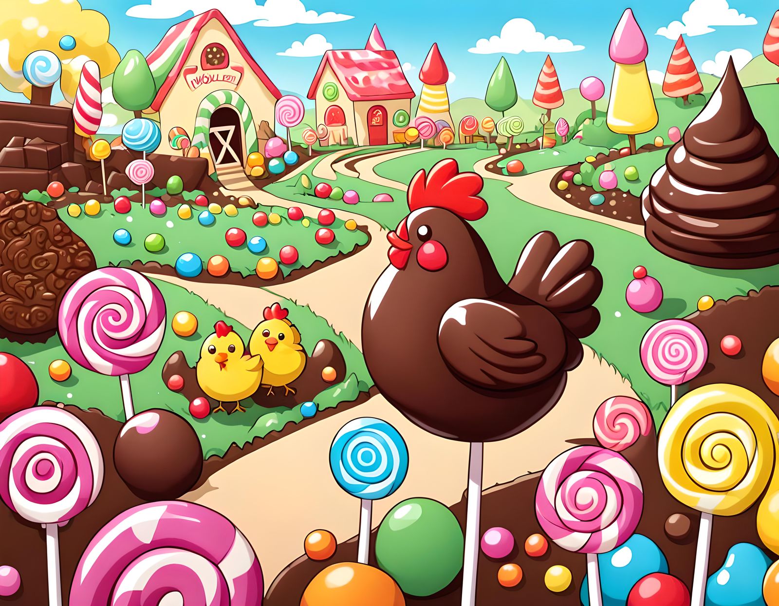 Candy Farm (1) - AI Generated Artwork - NightCafe Creator