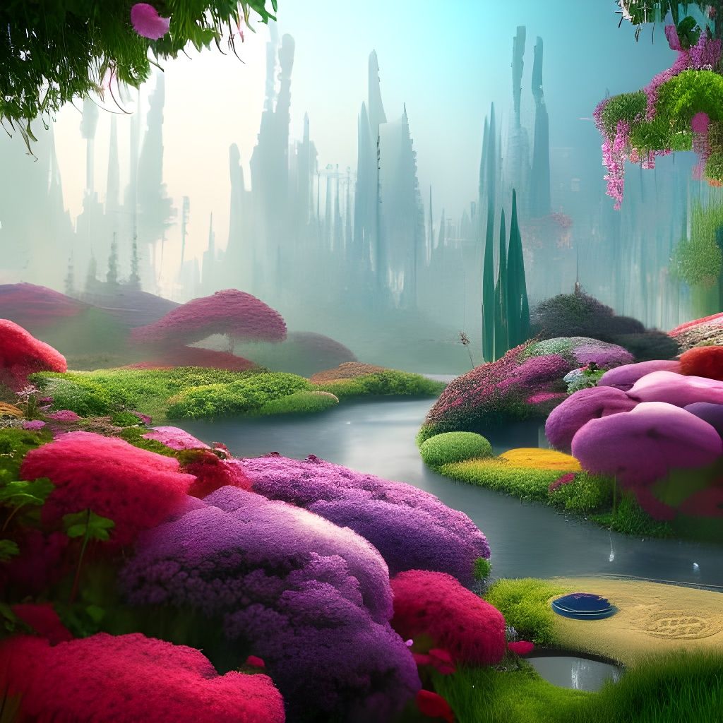 Garden - AI Generated Artwork - NightCafe Creator