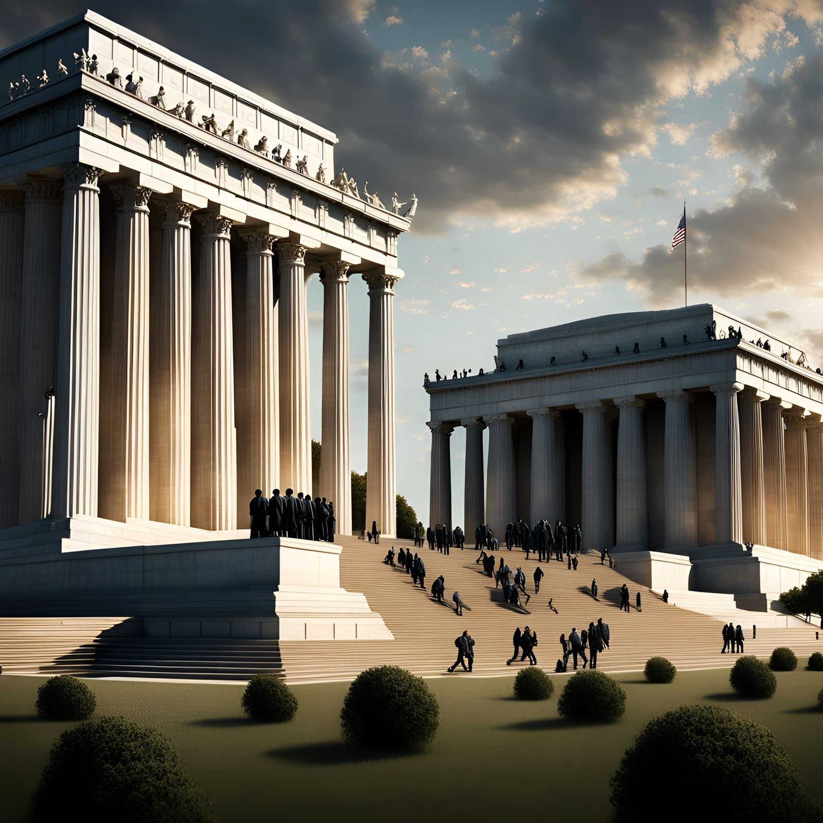 The Lincoln Monument in Washington DC - AI Generated Artwork ...