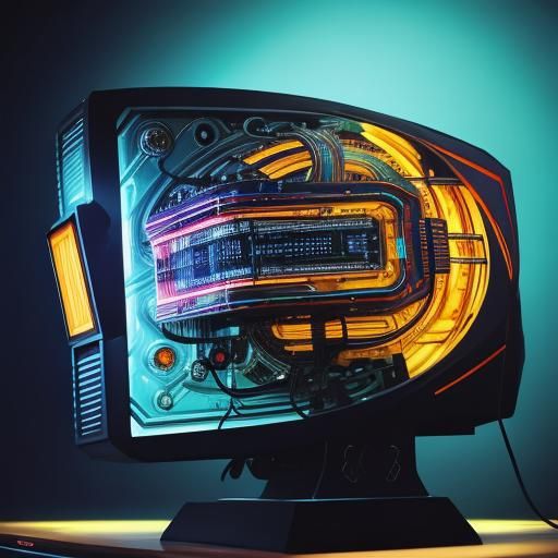 a art deco super duper computer - AI Generated Artwork - NightCafe Creator