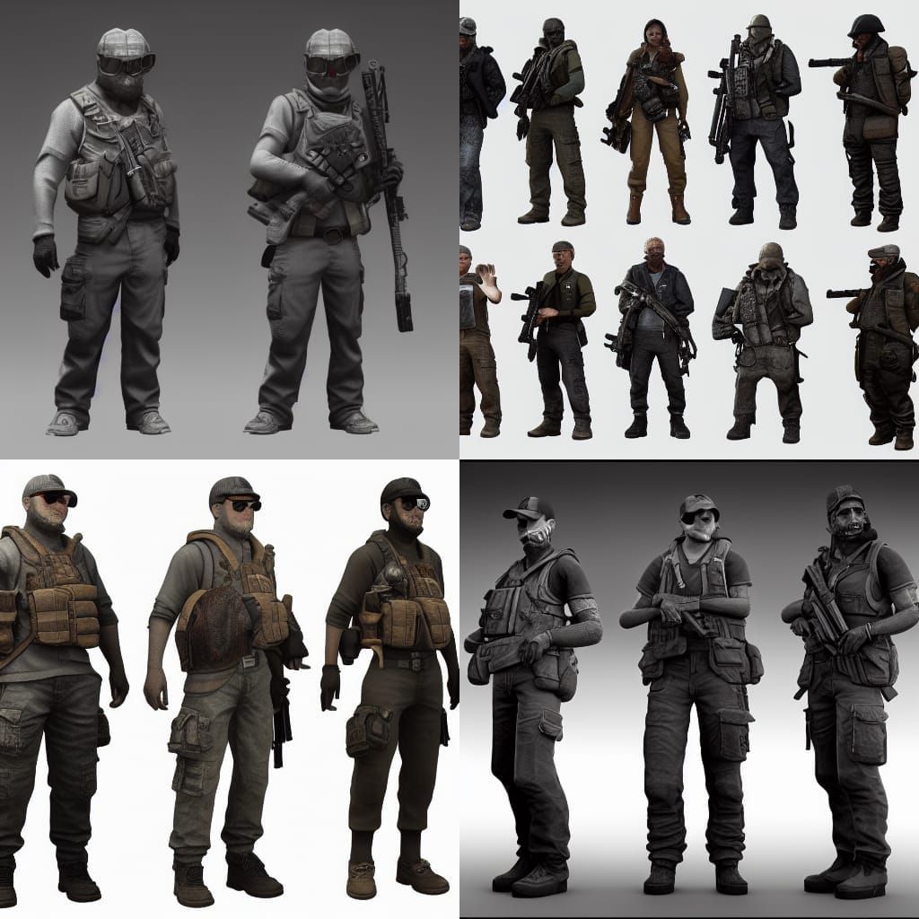 Cod all characters - AI Generated Artwork - NightCafe Creator