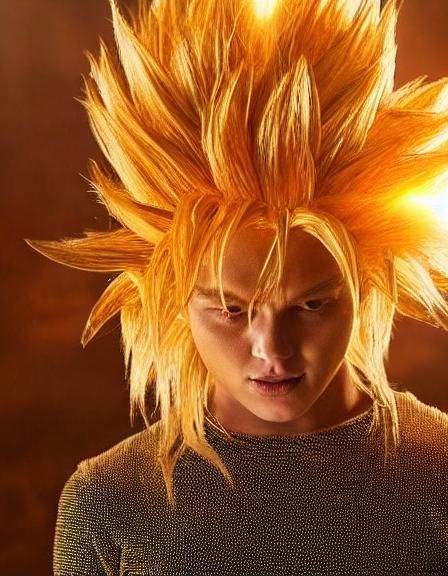 A real beautiful super saiyan - AI Generated Artwork - NightCafe Creator