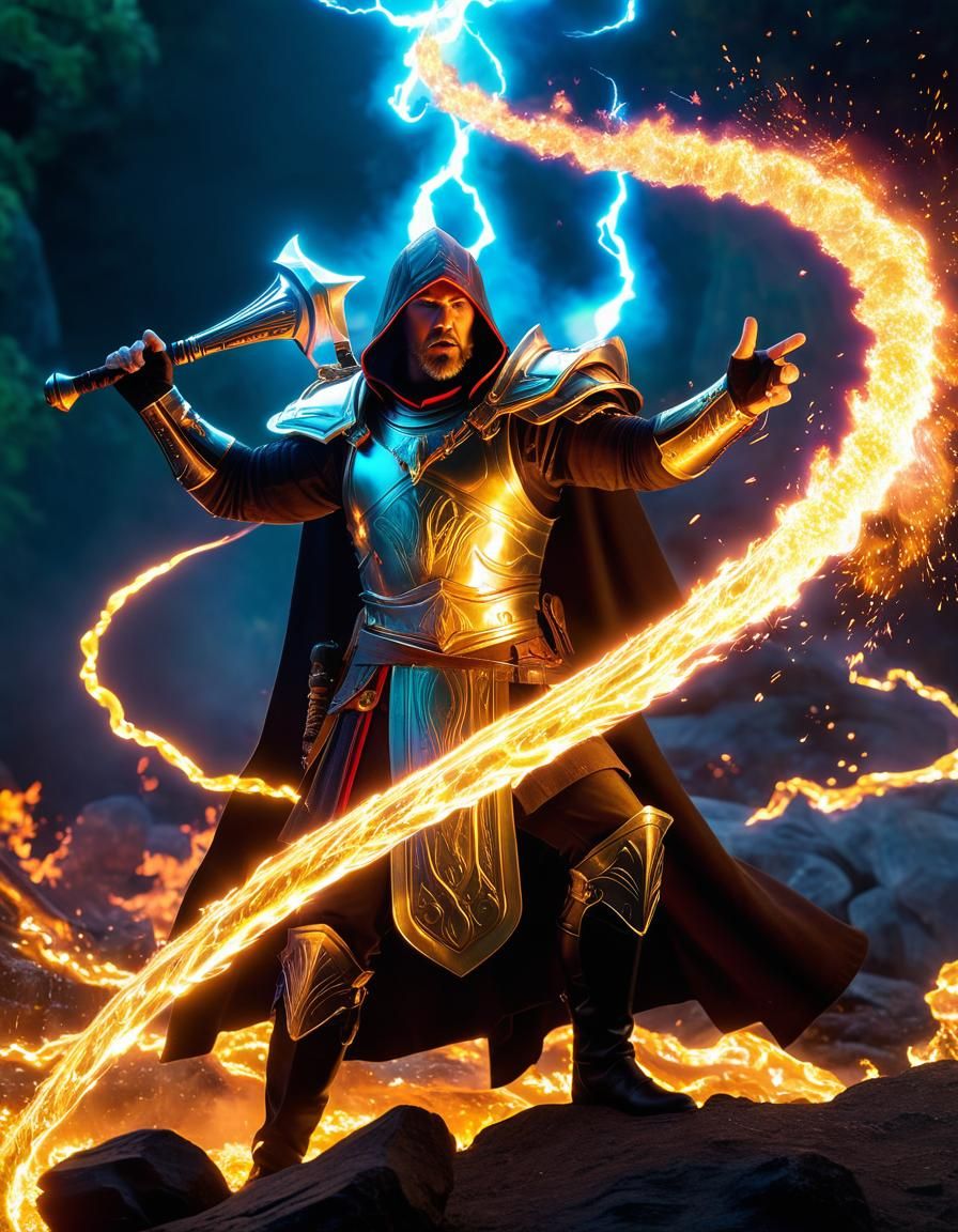 Cleric summoning destructive magic - AI Generated Artwork - NightCafe ...