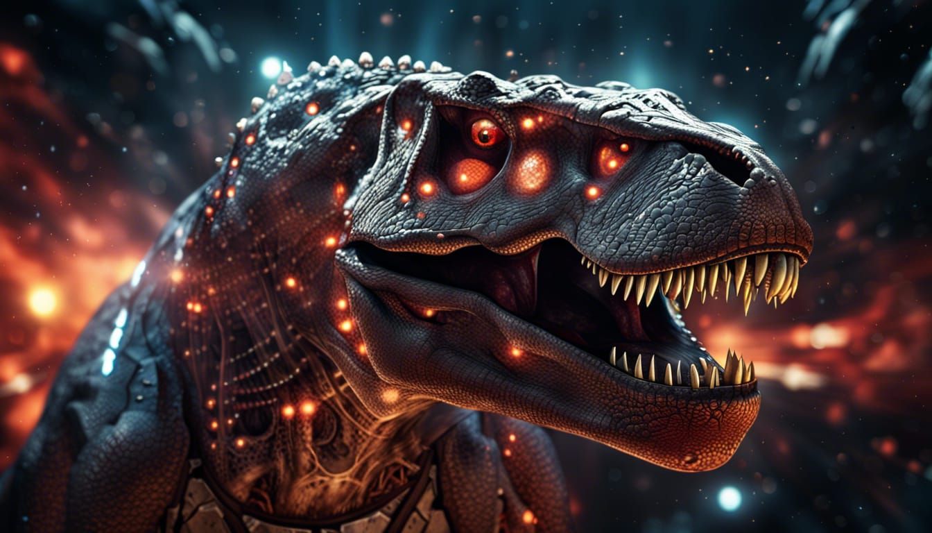 Robotic Cybernetic Pet Tyrannosaurus Rex - AI Generated Artwork ...