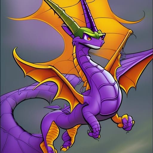 Spyro the Dragon - AI Generated Artwork - NightCafe Creator