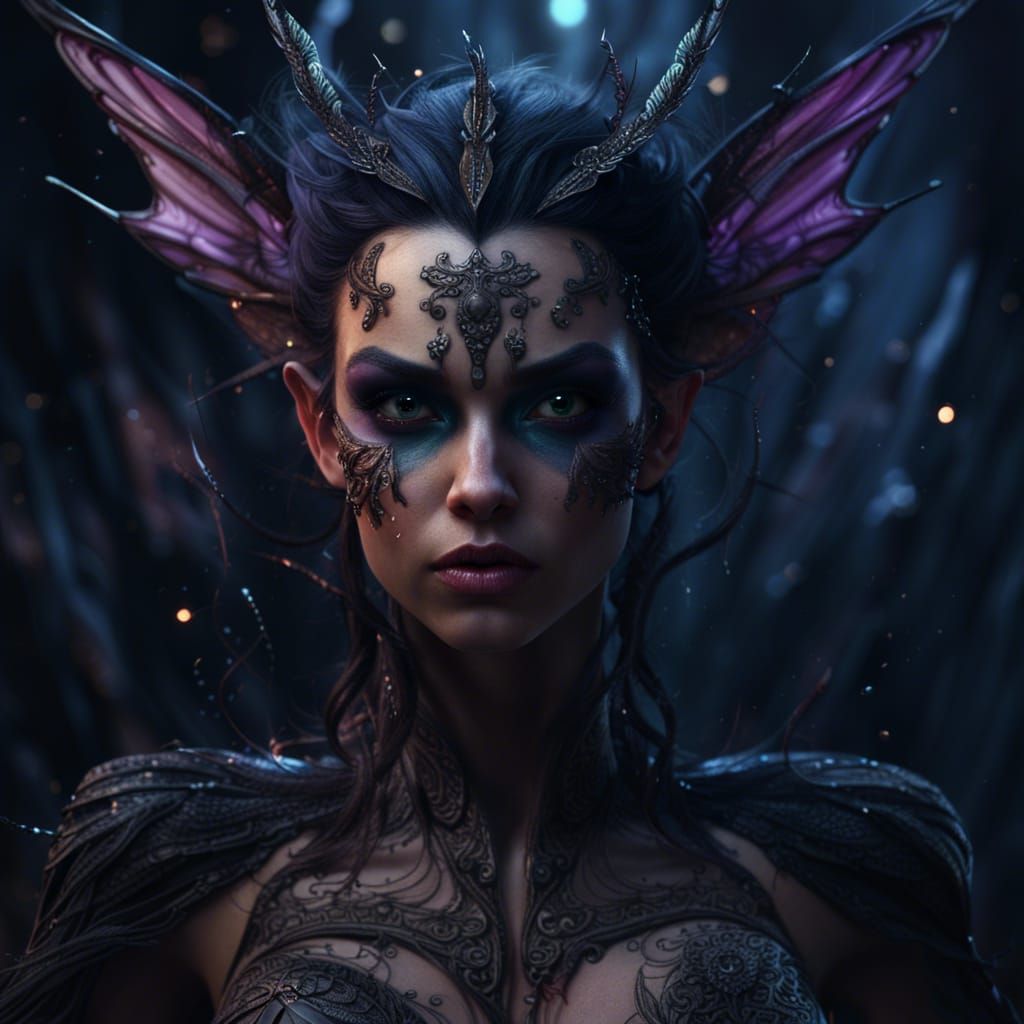 Evil Dark Fae - AI Generated Artwork - NightCafe Creator