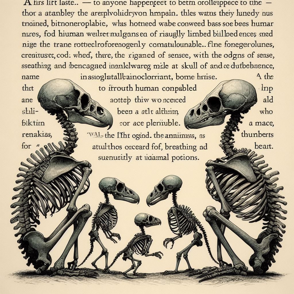 An avian`s alien skeleton - AI Generated Artwork - NightCafe Creator