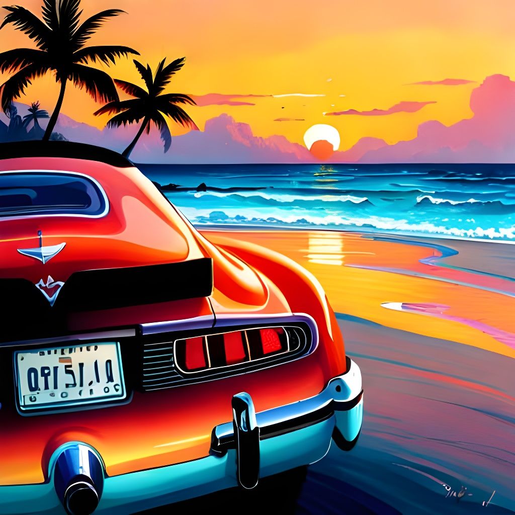 Vapor Sunset - AI Generated Artwork - NightCafe Creator