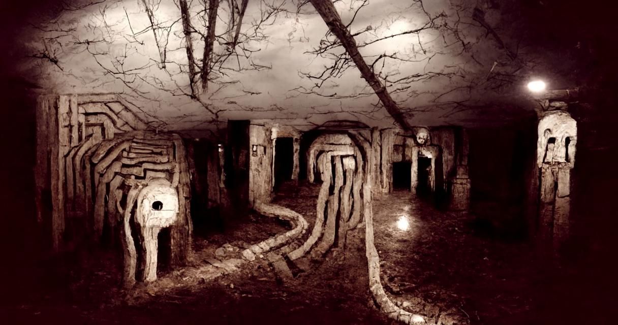 Creepy underground labyrinth - AI Generated Artwork - NightCafe Creator
