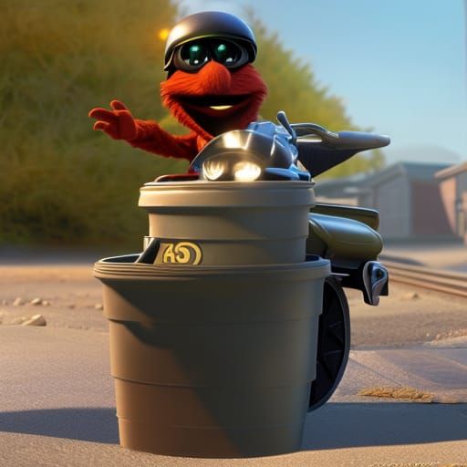 Muppet Biker Buddy - AI Generated Artwork - NightCafe Creator