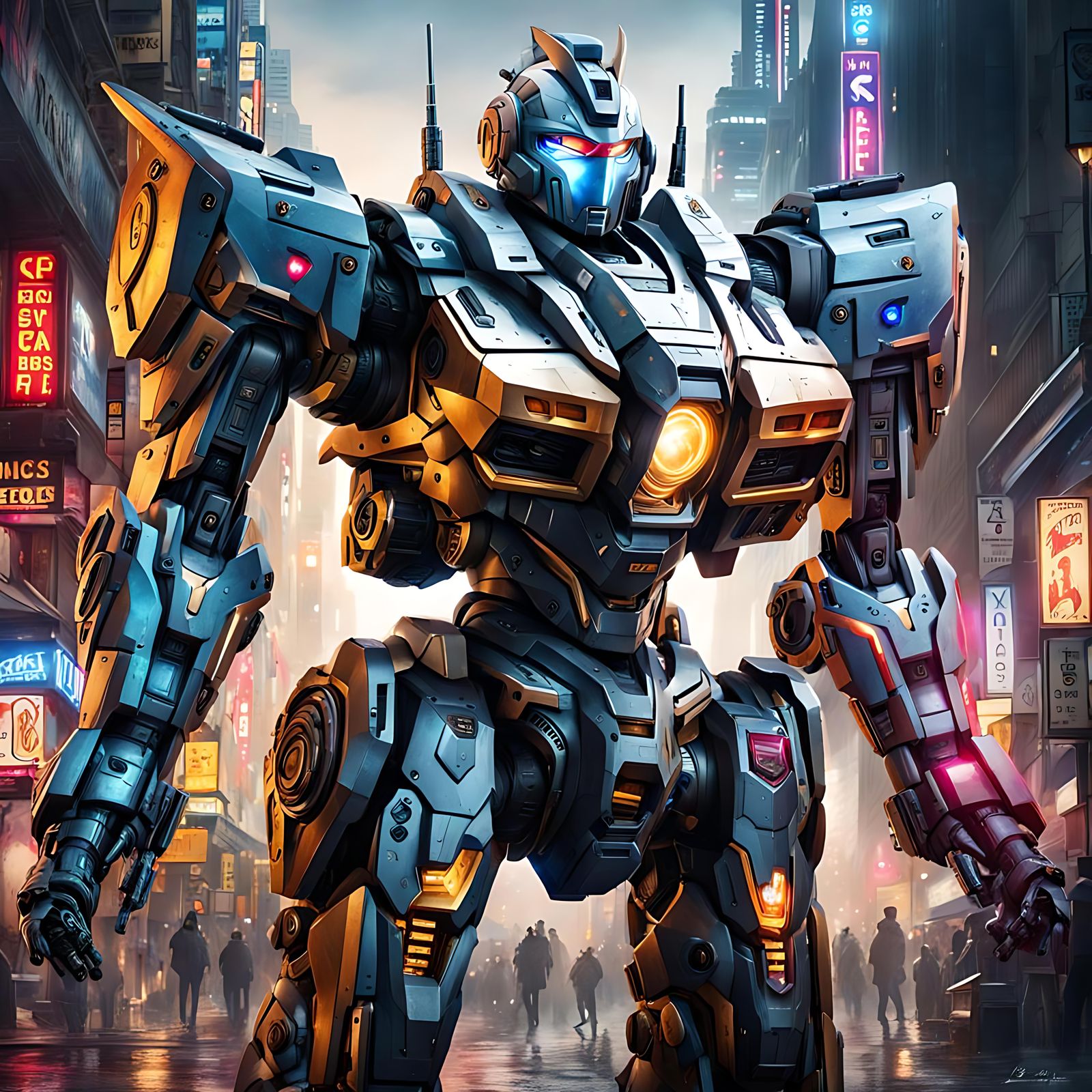 Fashionable Mecha! - AI Generated Artwork - NightCafe Creator