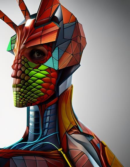 Innovative modular human face 🔔 - AI Generated Artwork - NightCafe Creator