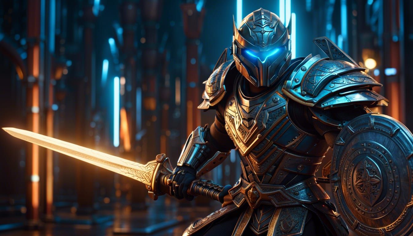 Tech Knight - AI Generated Artwork - NightCafe Creator