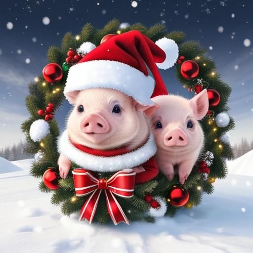 Merry Pigsmas Everyone! - AI Generated Artwork - NightCafe Creator