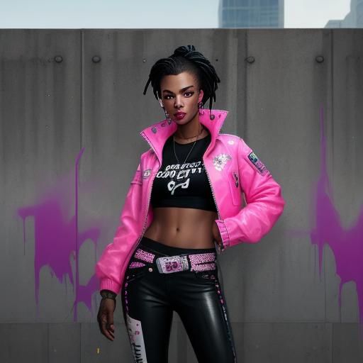 Beautiful woman wearing a pink jacket. - AI Generated Artwork - NightCafe Creator