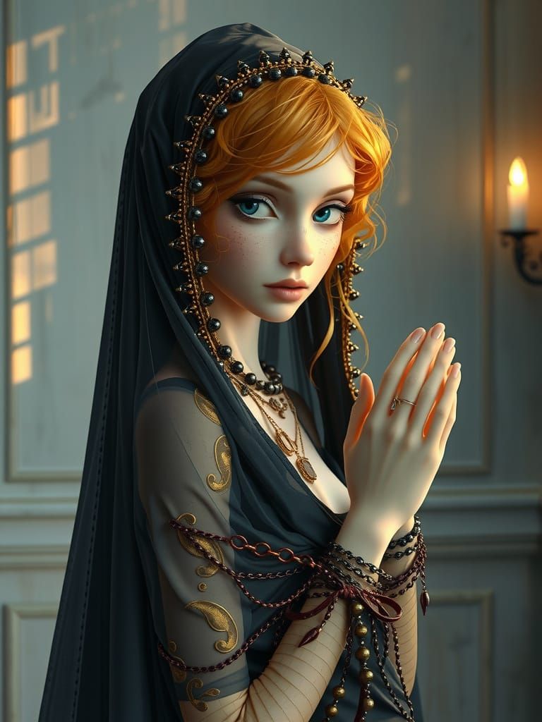 Tim Burton's cartoon Style, slightly turned head, He stands proudly at ...