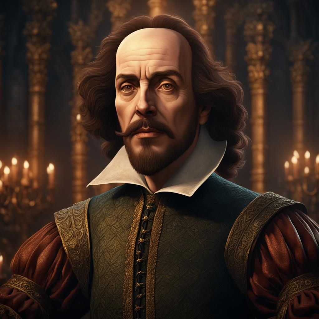 Portrait of Shakespeare - AI Generated Artwork - NightCafe Creator