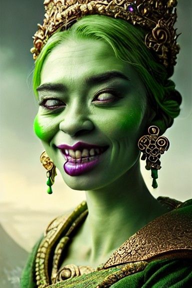 Empress Zombie Shrek - AI Generated Artwork - NightCafe Creator