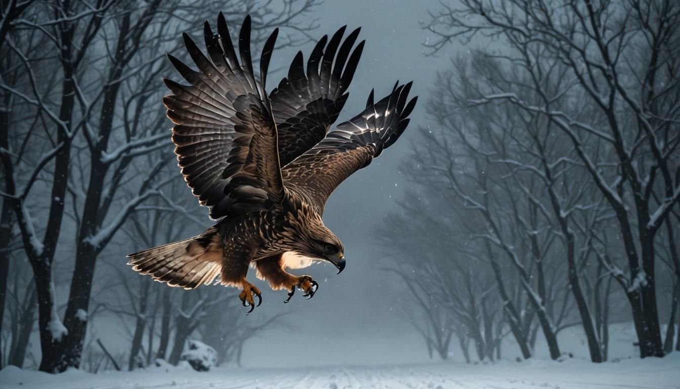 Swooping Hawk - AI Generated Artwork - NightCafe Creator