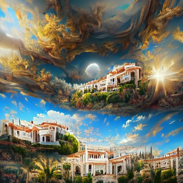 Glorious expansive palatial palaver palace estate - AI Generated ...