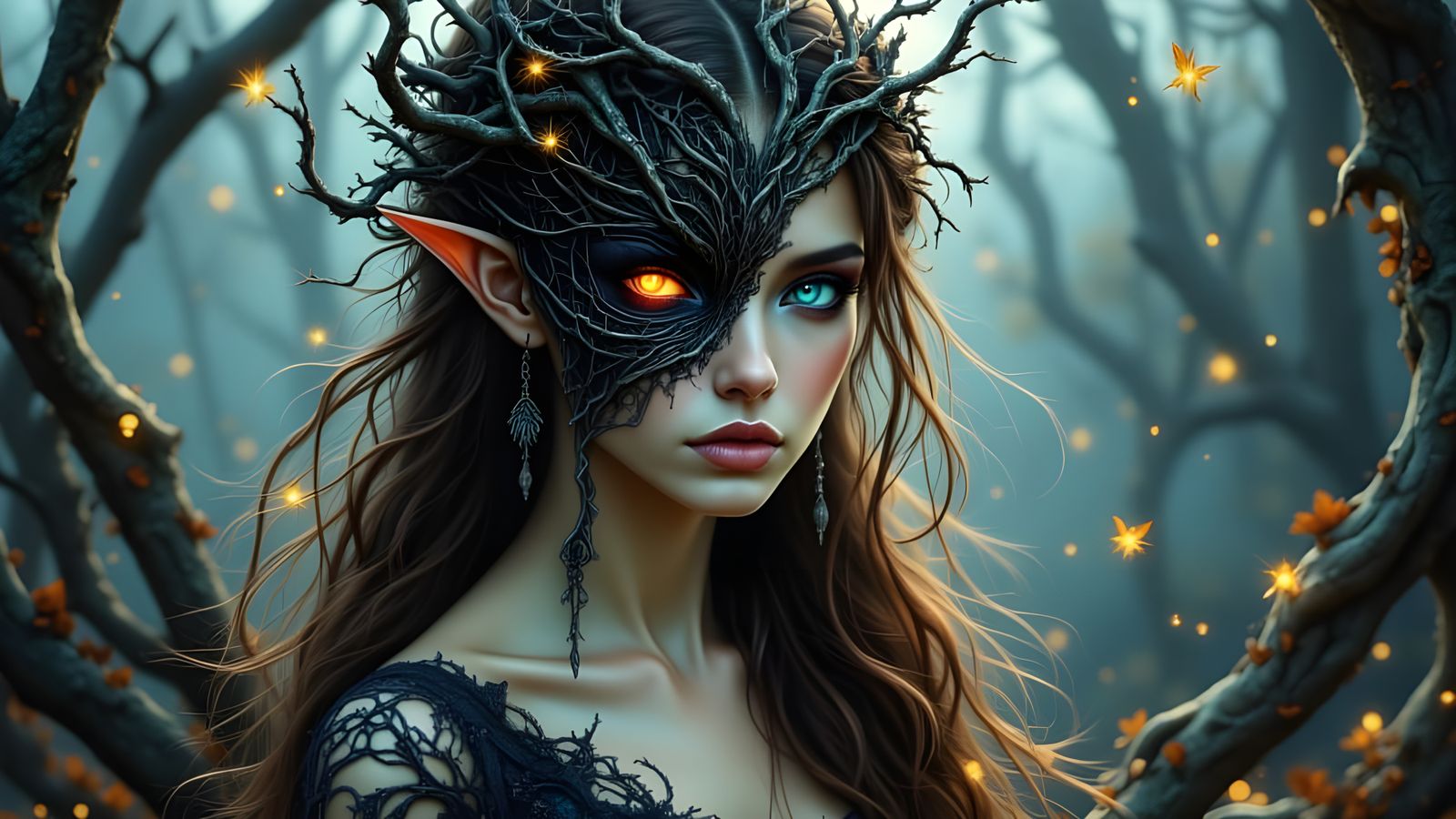 Dryad wandering her misty forest #2