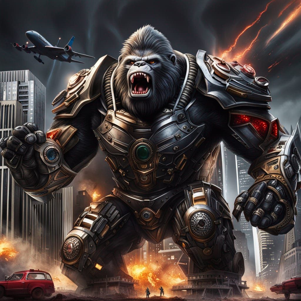 Mecha Kong - AI Generated Artwork - NightCafe Creator
