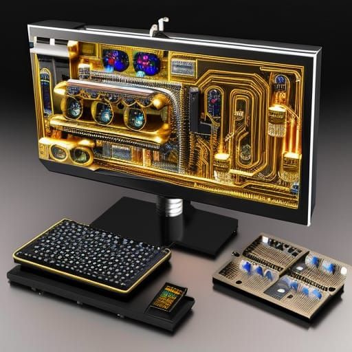 steampunk computer - AI Generated Artwork - NightCafe Creator