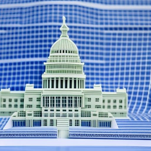 The Capitol building emerging from blueprints - AI Generated Artwork ...