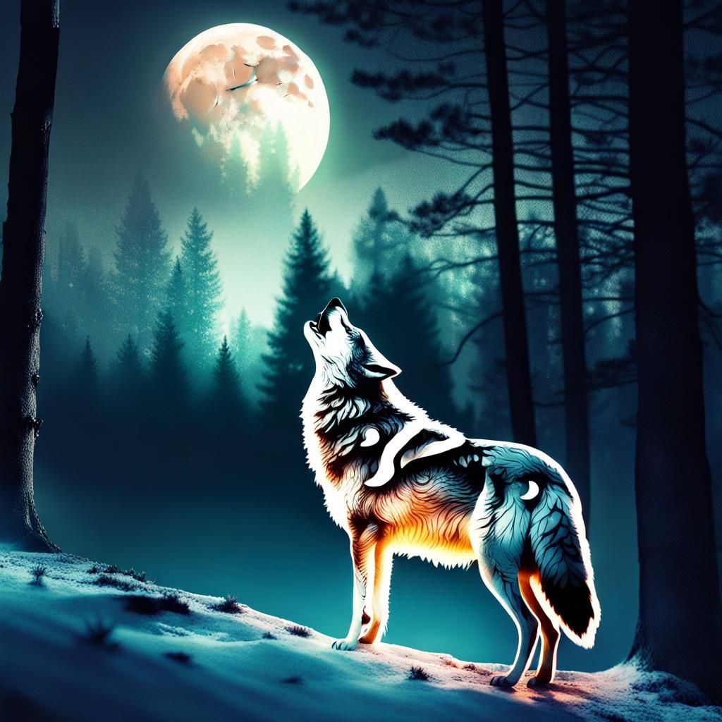 Wolf Call - AI Generated Artwork - NightCafe Creator