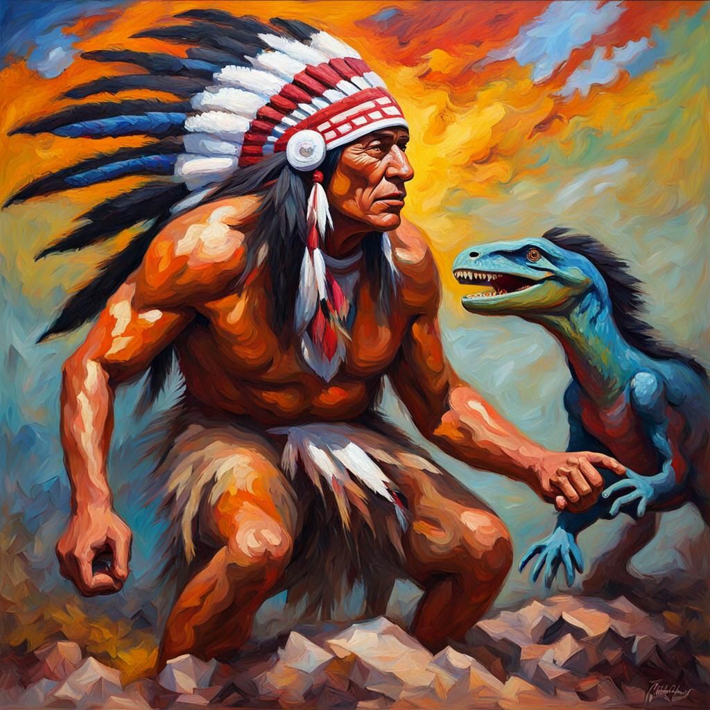 Great bear and the River lizard - Native American Chief Din...