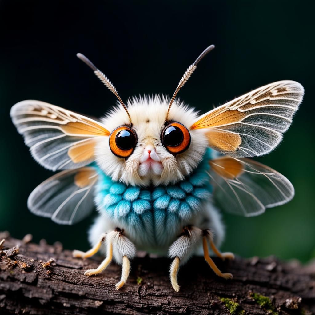 Cute moth - AI Generated Artwork - NightCafe Creator