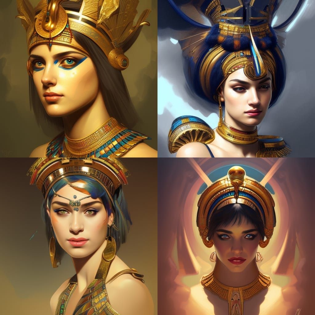 gorgeous cleopatra head and shoulders portrait, 8k resolution concept ...
