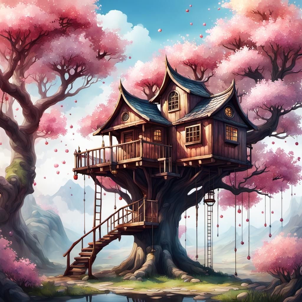 tree house - AI Generated Artwork - NightCafe Creator