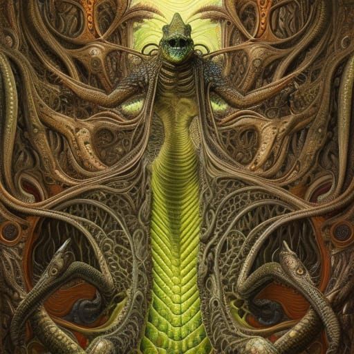 Lizard priest - AI Generated Artwork - NightCafe Creator