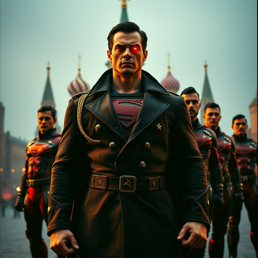Majestic Superman in Soviet Union Military Outfit,... - AI Art
