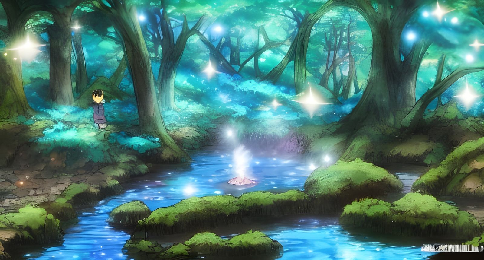 Sparkling hot spring 2 - AI Generated Artwork - NightCafe Creator