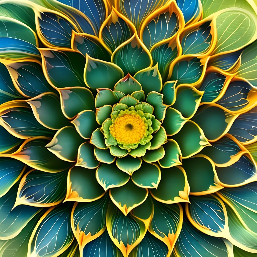 Fractalized Lotus Blossom - AI Generated Artwork - NightCafe Creator