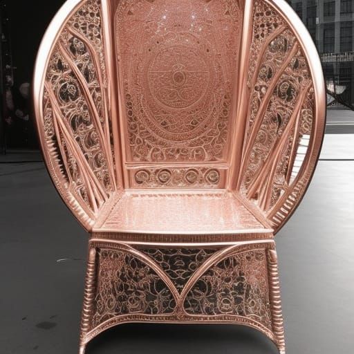 Regal Rose gold chair made for a Queen& regal vibes& Beautiful ...