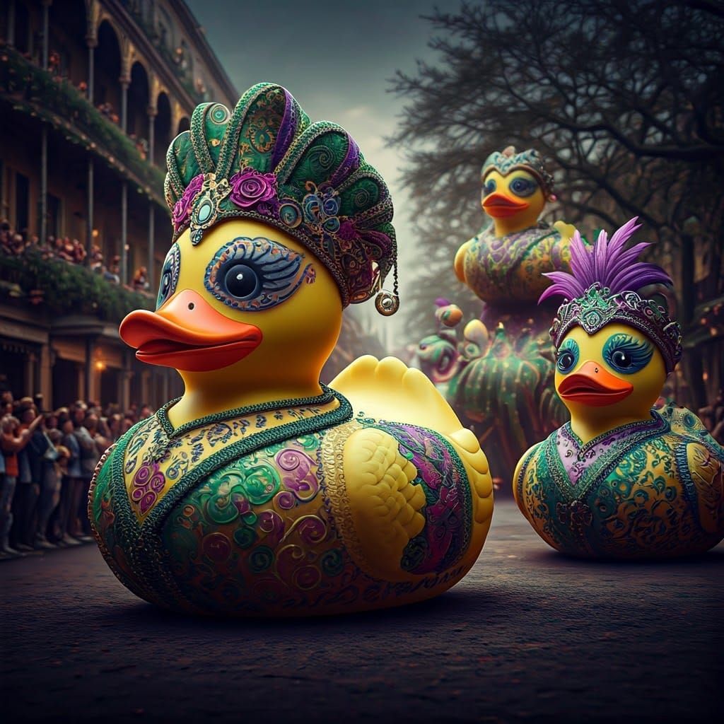 A rubber duck Mardi Gras parade - A rubber duck Mardi Gras ...