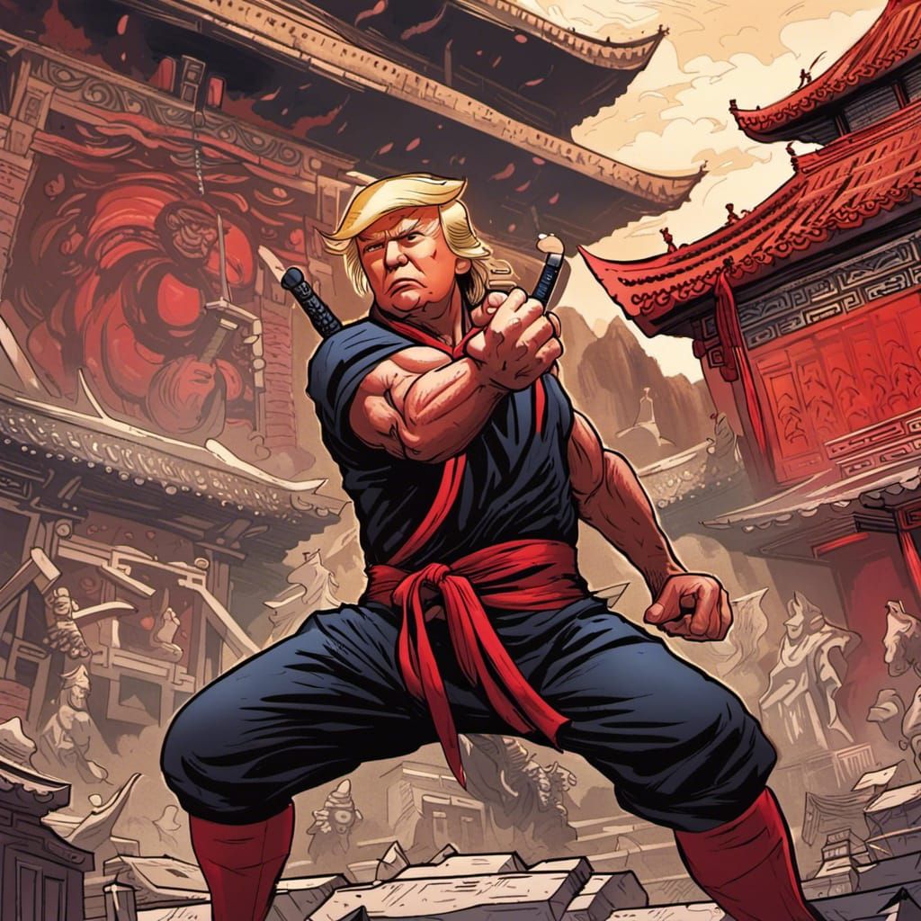 Trump Ninja XD - AI Generated Artwork - NightCafe Creator
