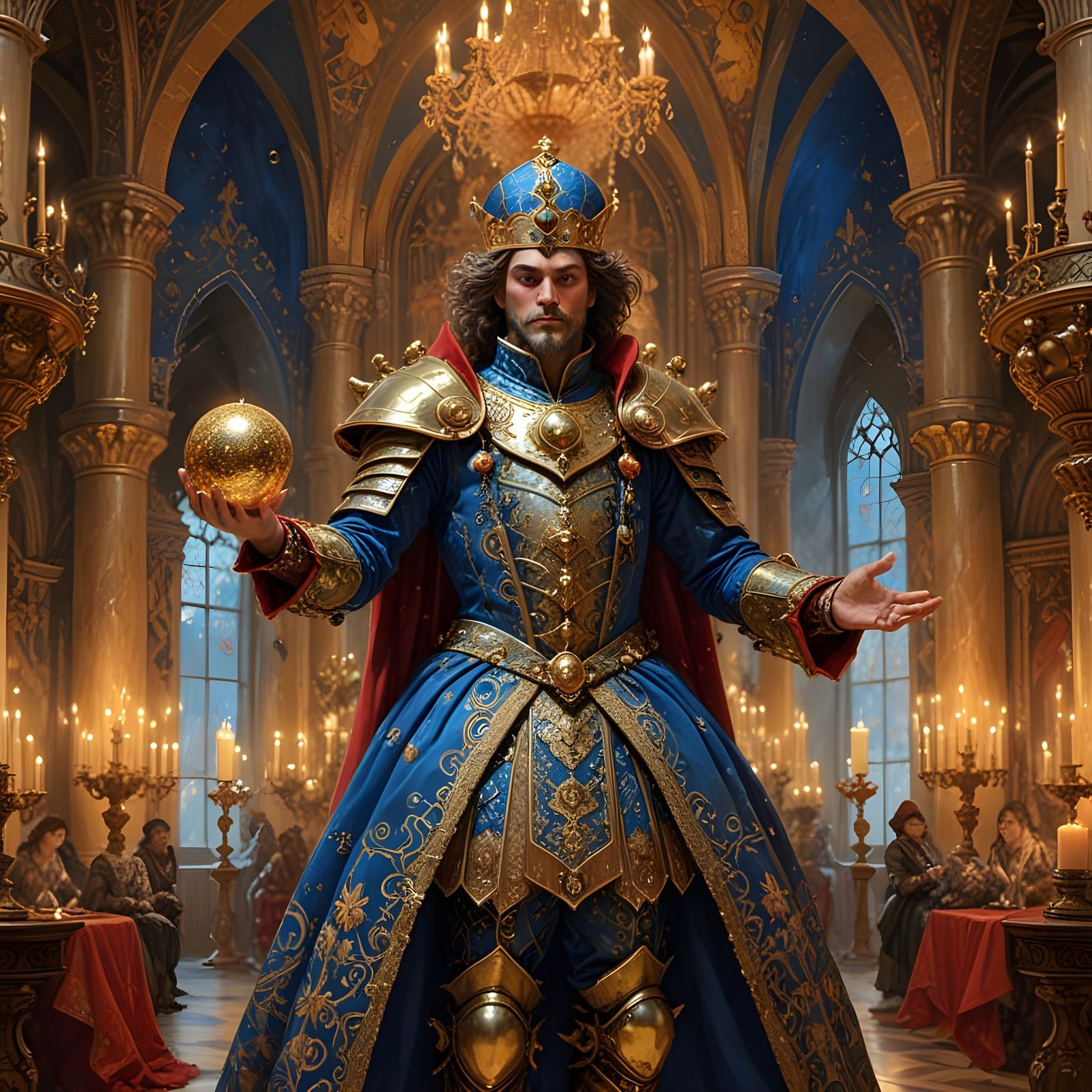 A look into your future? 💎 - Whimsical Jester in Golden Mot...