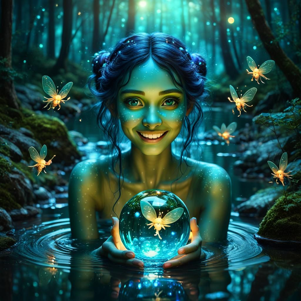 Water Nymph Portrait - AI Generated Artwork - NightCafe Creator