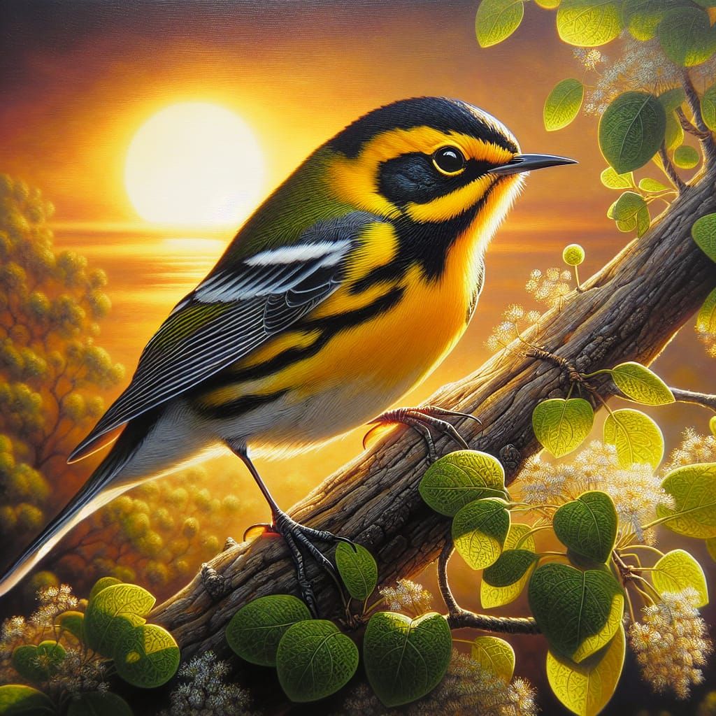 Kentucky Warbler at Sunset - Kentucky Warbler at Sunset
